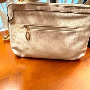 Bags | Cream Color Shouldercrossbody Bag Wgoldtone Trim | Poshmark